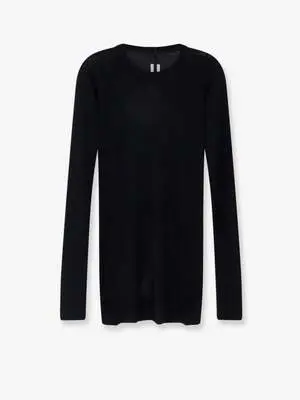 Rick Owens Viscose And Silk Blend T-shirt - Black