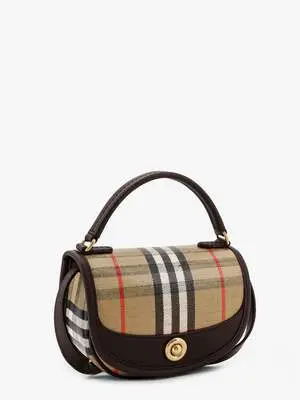 Burberry Highlands Crossbody Bag With Iconic Check Pattern