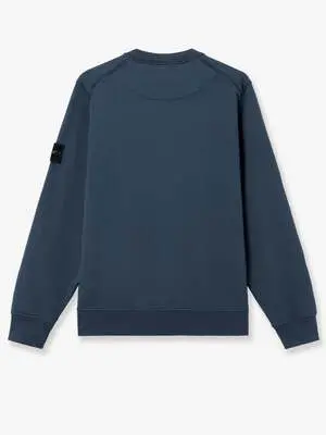 Stone Island Cotton Sweatshirt With Side Logo Patch - Multicolor