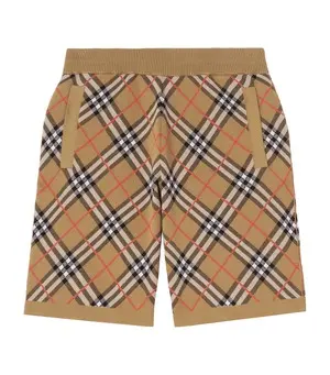 Burberry Check Shorts - Beige