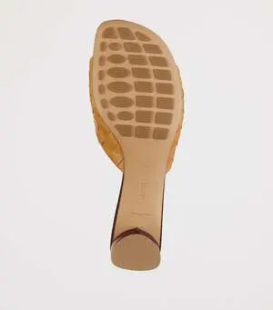 Bottega Veneta Lambskin Livia Heeled Mules - Brown