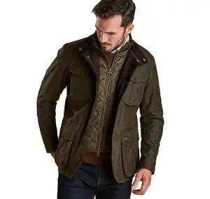 Barbour Logo Embroidered High-neck Jacket