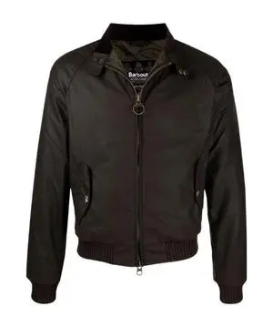 Barbour Zipper Waxed Casual Jacket - Black