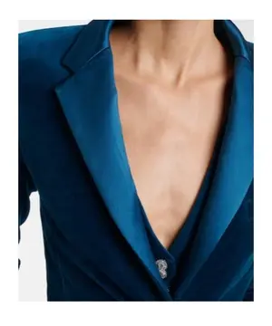 Rabanne Cotton-blend Velvet And Satin Blazer