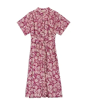 Vanessa Bruno Short Sleeve Printed Midi Dress