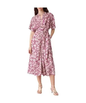 Vanessa Bruno Short Sleeve Printed Midi Dress