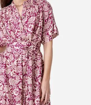 Vanessa Bruno Short Sleeve Printed Midi Dress
