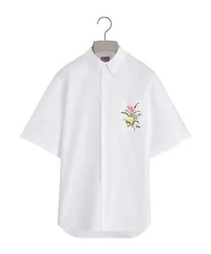 Dior Short-sleeved Shirt With Secret Garden Embroidery