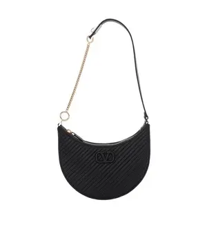 Valentino Garavani Logo Shoulder Bag - Black