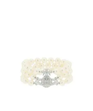 VIVIENNE WESTWOOD Three-row Orb Choker Necklace - Yellow
