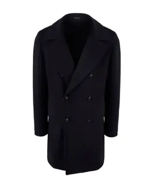 Tagliatore Double-breasted Virgin Wool Coat - Black