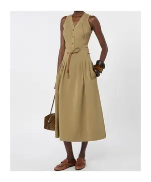 Max Mara Semi-fitted Knit Waistcoat - Khaki