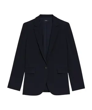 Theory Single-breasted Plissé Blazer