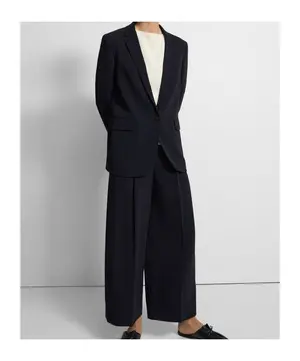 Theory Single-breasted Plissé Blazer