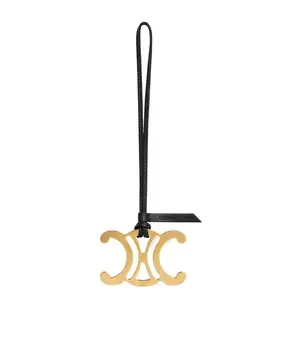 Celine Maxi Triomphe Charm In Metal And Smooth Lambskin
