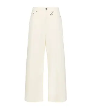 Sportmax Casual Pants With Belt Loops - White