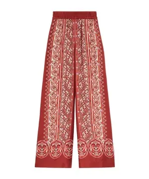La DoubleJ Silk Palazzo Pants - Pink