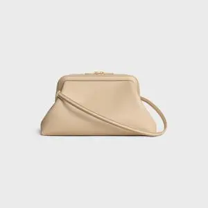 Celine Small Doctor Pouch In Supple Natural Calfskin - Dark Ivory