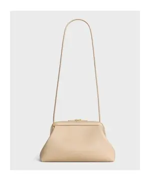 Celine Small Doctor Pouch In Supple Natural Calfskin - Dark Ivory