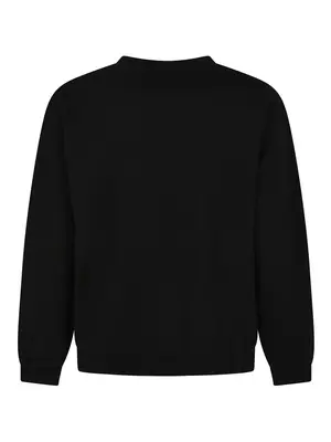 Celine Cotton Fleece Sweatshirt - Black/white/red
