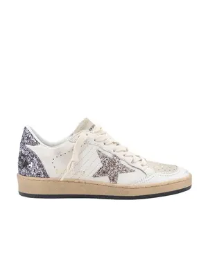 GOLDEN GOOSE Ballstar Star Glittered Sneakers - White
