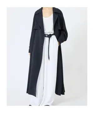 Max Mara Double-breasted Compact Cady Trench Coat Midnightblue