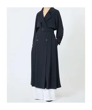 Max Mara Double-breasted Compact Cady Trench Coat - Midnight Blue