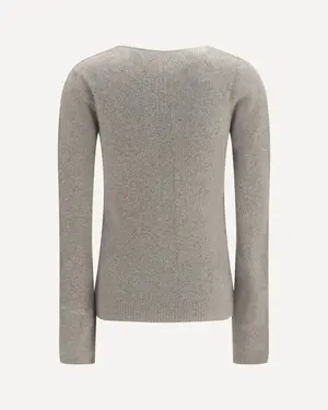 Rick Owens Ribbed V-neck Knitted Sweater