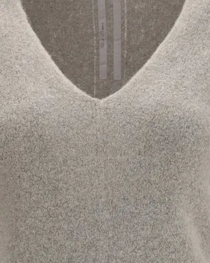 Rick Owens Ribbed V-neck Knitted Sweater