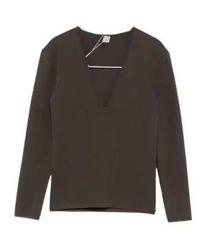 TOTEME V-neck Long-sleeve Sweater - No
