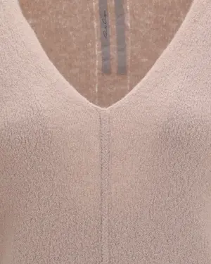 Rick Owens Ribbed V-neck Knitted Sweater