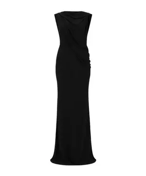 TOM FORD Draped Back Maxi Dress - Black
