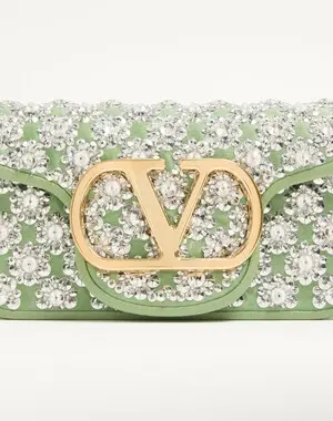 Valentino Garavani Locò Small Embroidered Shoulder Bag