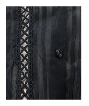 Isabel Marant Étoile Embroidered Trim Round Neck Long Sleeved Shirt