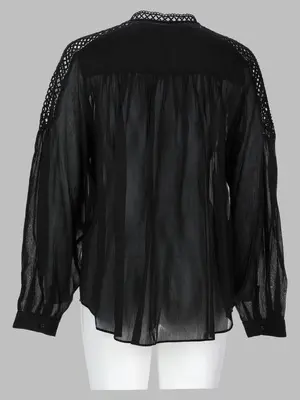 Isabel Marant Étoile Embroidered Trim Round Neck Long Sleeved Shirt