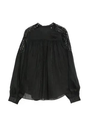 Isabel Marant Étoile Embroidered Trim Round Neck Long Sleeved Shirt