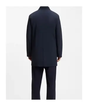 Hugo Boss Regular-fit Coat In Patterned Stretch Fabric