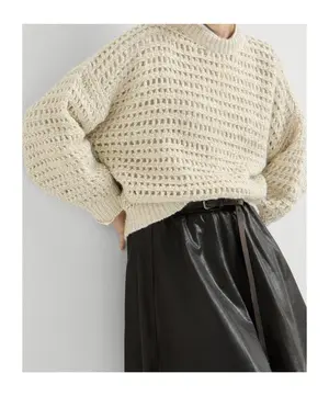 Brunello Cucinelli Open-knit Sequined Sweater