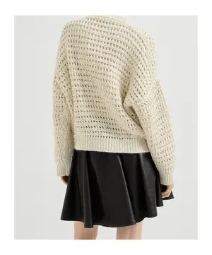 Brunello Cucinelli Open-knit Sequined Sweater