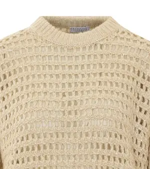 Brunello Cucinelli Open-knit Sequined Sweater