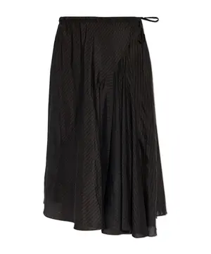 Dries Van Noten Striped Skirt - Brown