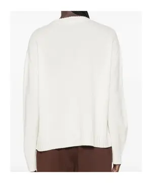 Fabiana Filippi Ribbed-trim Crew-neck Sweater - White