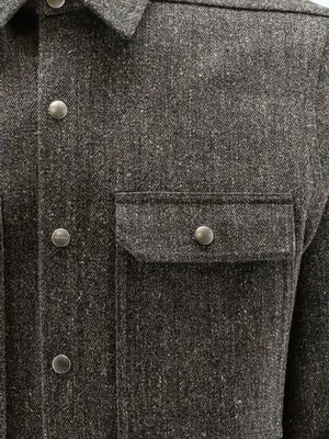 Rick Owens Collared Long-sleeved Casual Jacket