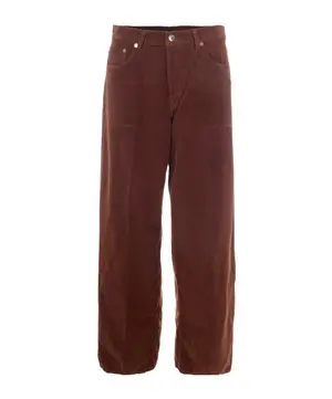 HAIKURE Logo Patch Wide-leg Trousers - Brown