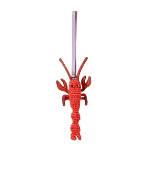 Mulberry Crochet Lobster Bag Charm - Red