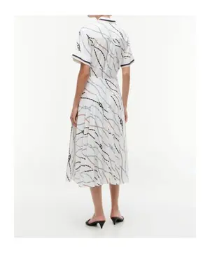 Tommy Hilfiger Rope Print Twill Midi Shirt Dress