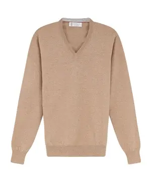 Brunello Cucinelli Long-sleeve Knit Top - Nude
