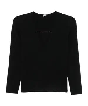 TOTEME V-neck Sweater - Black