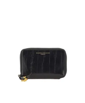 GIANNI CHIARINI Zip-around Compact Wallet - Black