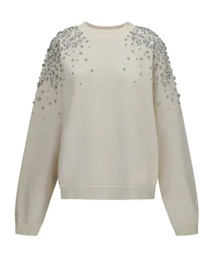 GOLDEN GOOSE Embellished Crewneck Sweatshirt - White